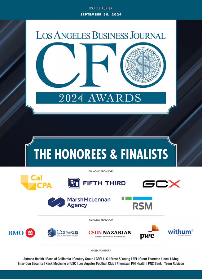 CFO Awards | 2024 Recap - Los Angeles Business Journal