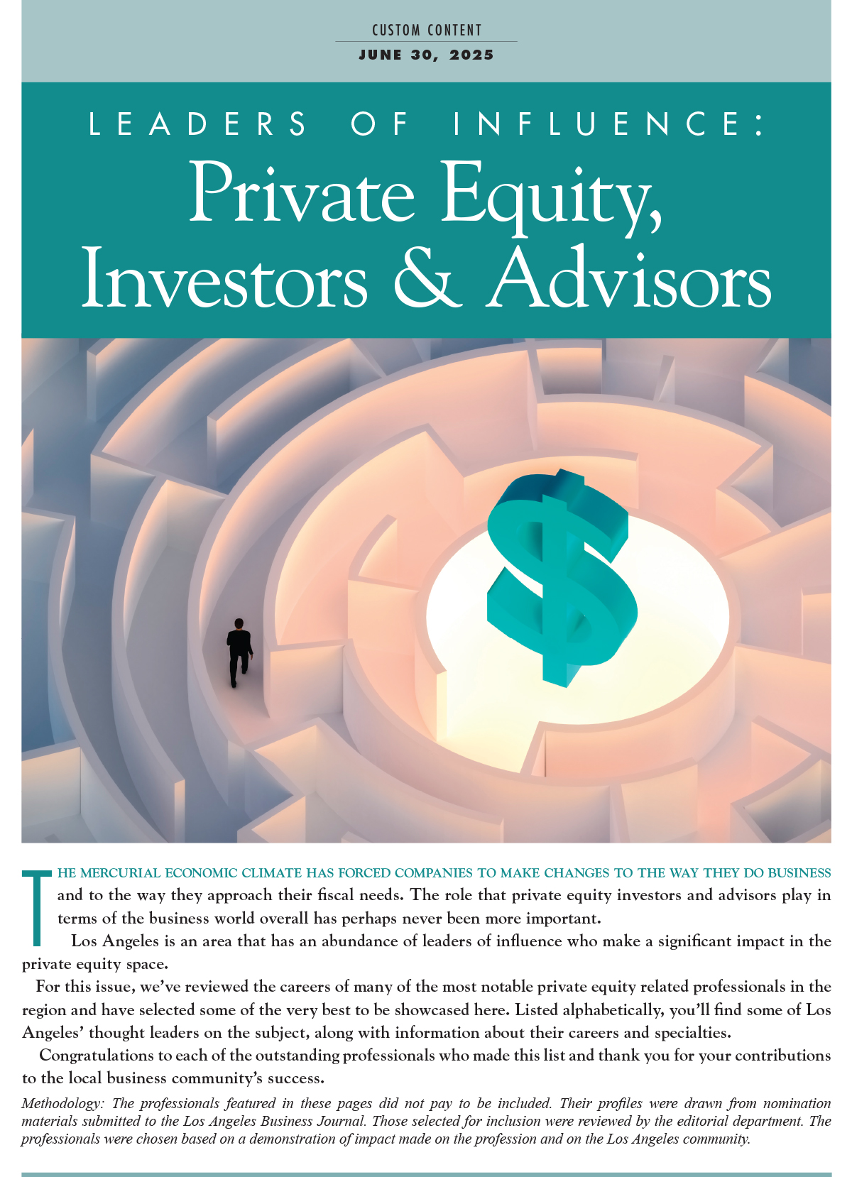 Leaders of Influence: Private Equity, Investors & Advisors 2025 Archives - Los Angeles Business ...